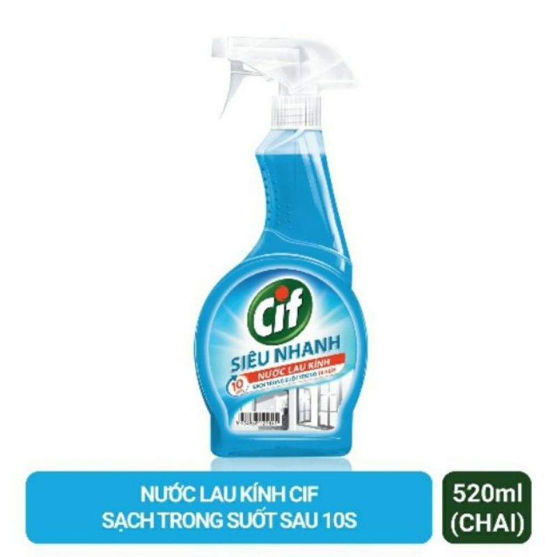 Nước lau kính Cif dạng chai xịt 520ml | Shopee Việt Nam