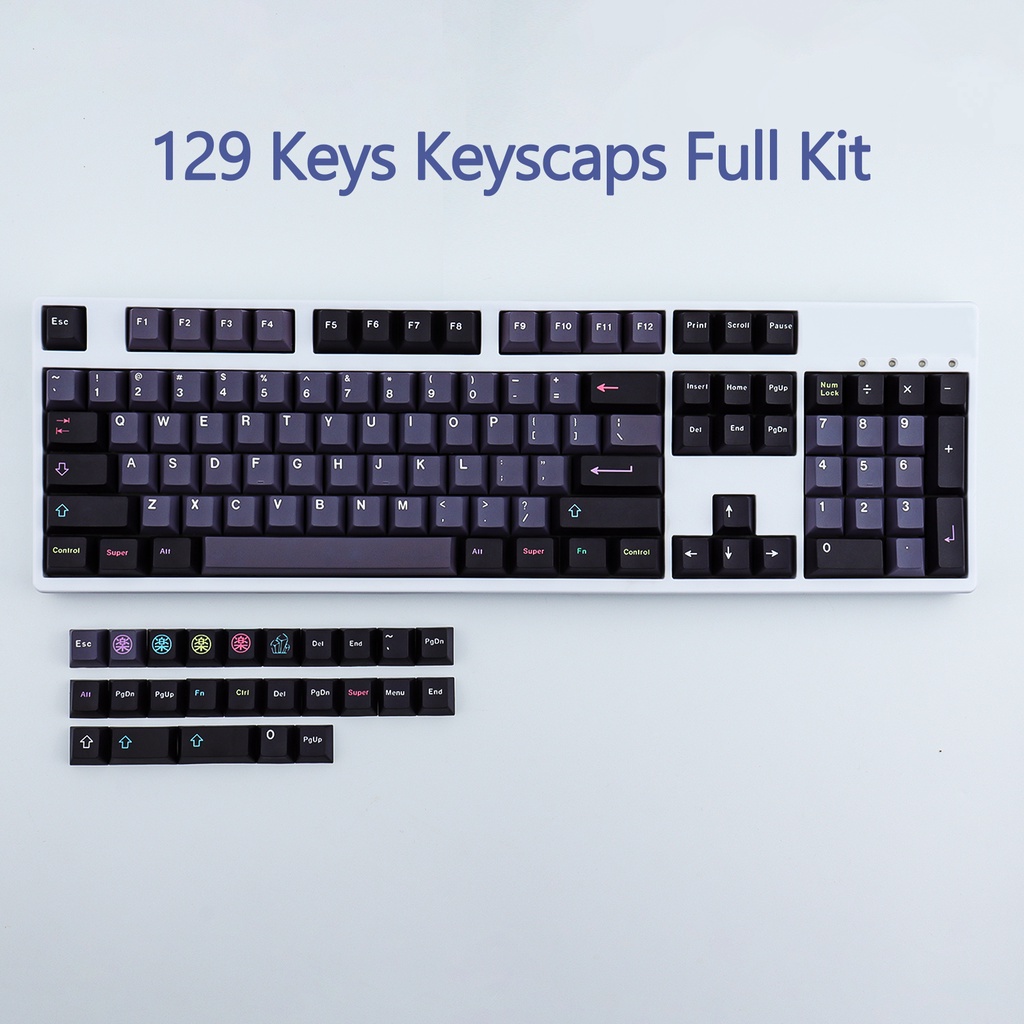 GMK Dracula MODULE Keycaps, 129 Phím Keycaps Cherry Profile DYE-SUB Cá ...