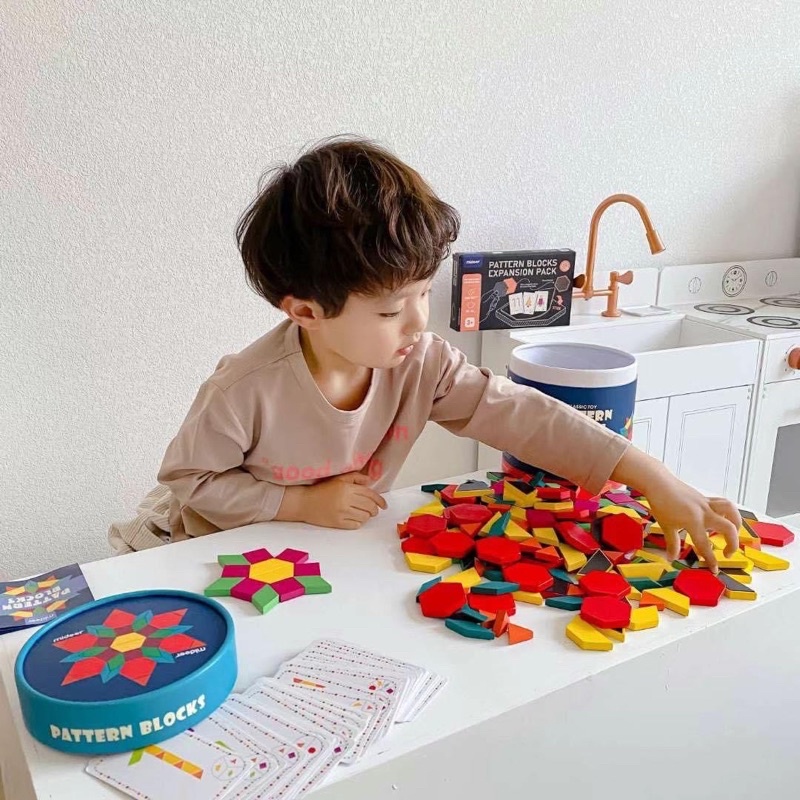 Mua Mideer Pattern Block 250 Chi Tiết- Ghép Hình Gỗ Sáng Tạo giá rẻ ...
