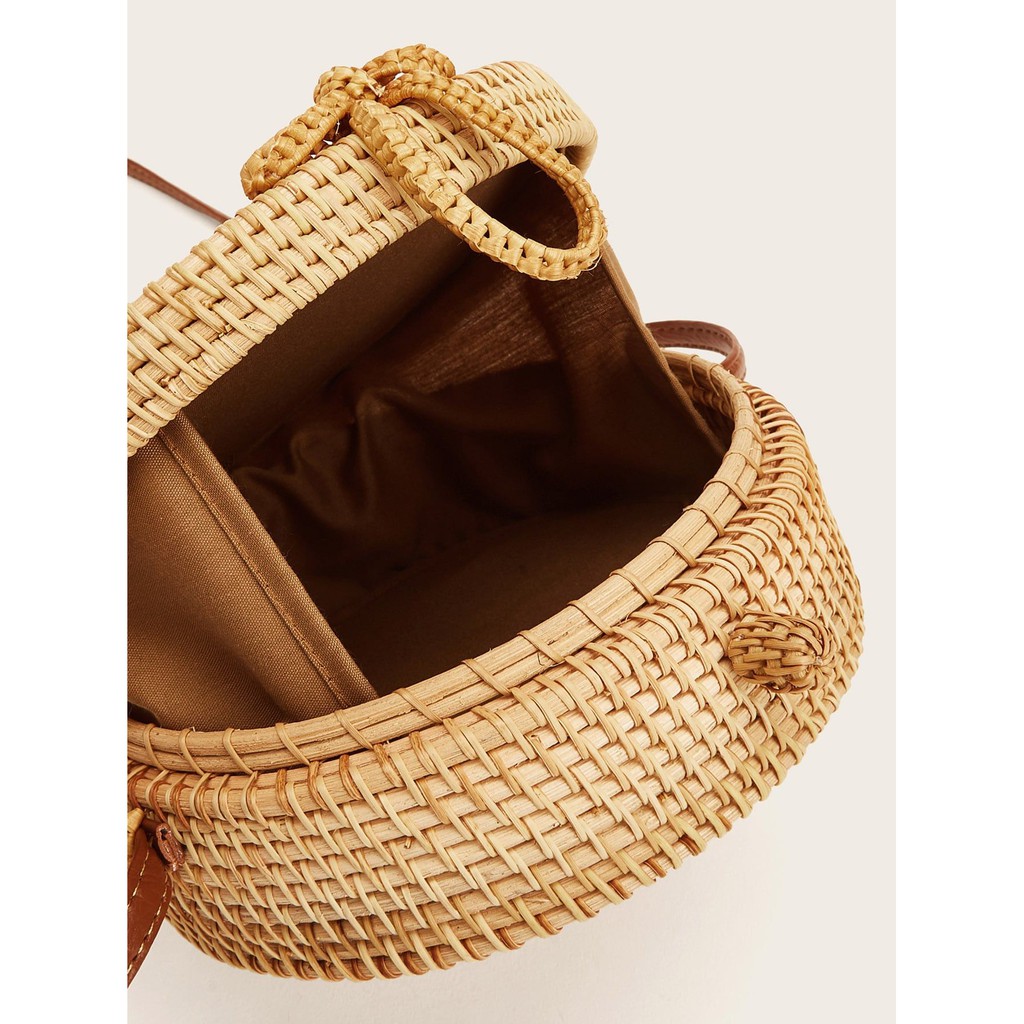 Mua Túi Xách Mây Tre Đan, Kích Thước 20x8, Lót Vải Bên Trong giá rẻ ...