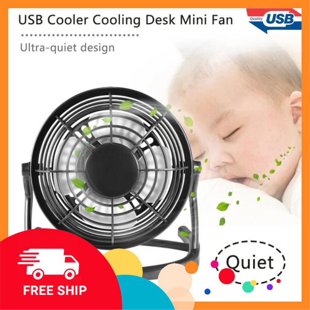 Quạt mini 4 cánh ít tiếng ồn có dây cắm USB chất lượng cao | Shopee ...