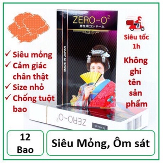 Bao cao su Zero - O2 ( nhật bản ) (1 hộp /12 cái) | Shopee Việt Nam