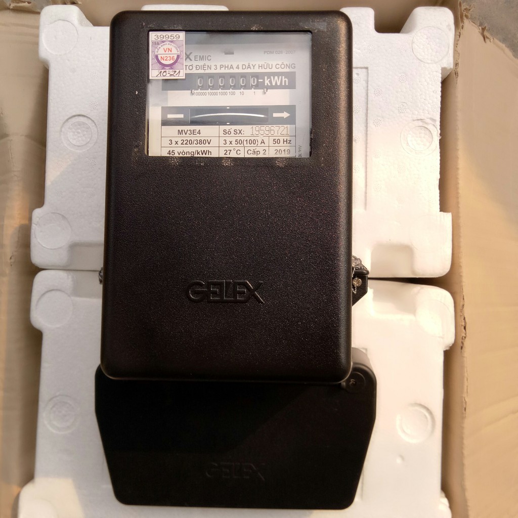 Công Tơ Điện 3 Pha 50(100)A 220/380V EMIC (Loại Bắt Trực Tiếp) Có Kiểm ...