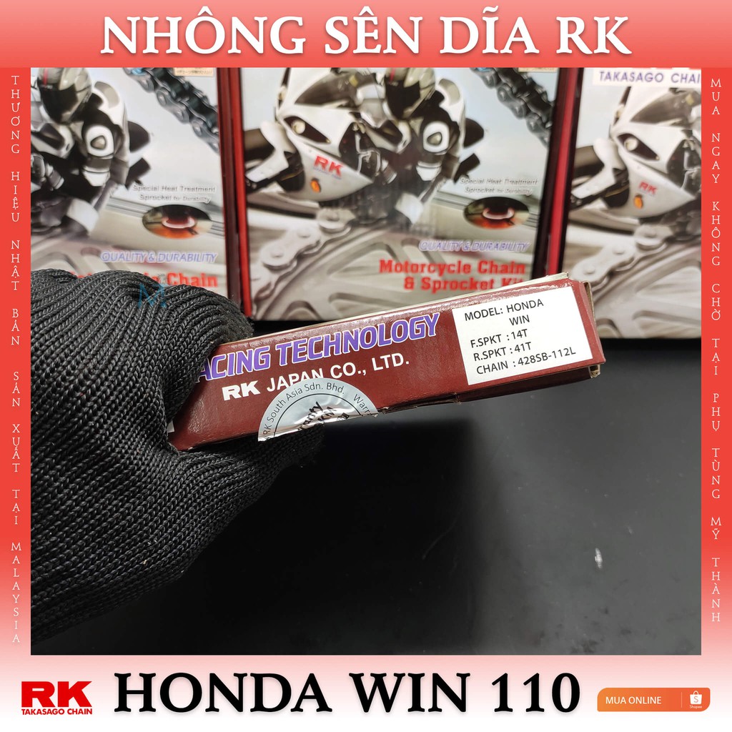 Mua Nhông sên dĩa RK xe Honda Win thương hiệu Nhật Bản giá rẻ nhất ...