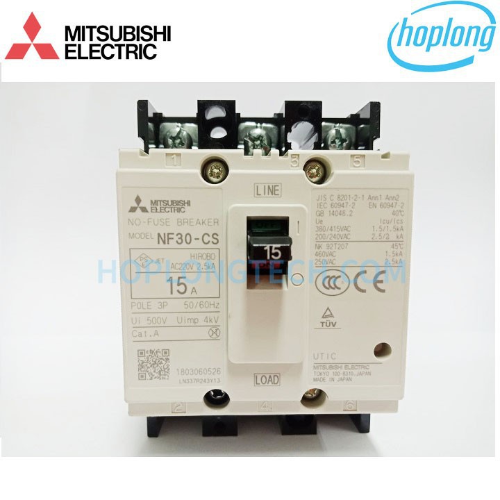NF30-CS 3P 15A Aptomat MCCB 3P loại kinh tế dòng C Mitsubishi | Shopee ...