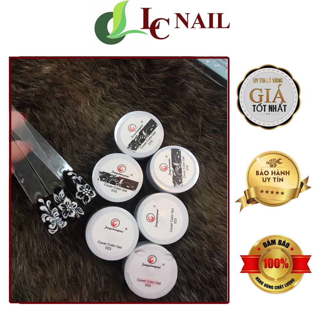 Gel vẽ nail, Gel vẽ nổi Fengshangmei trắng đen | Shopee Việt Nam