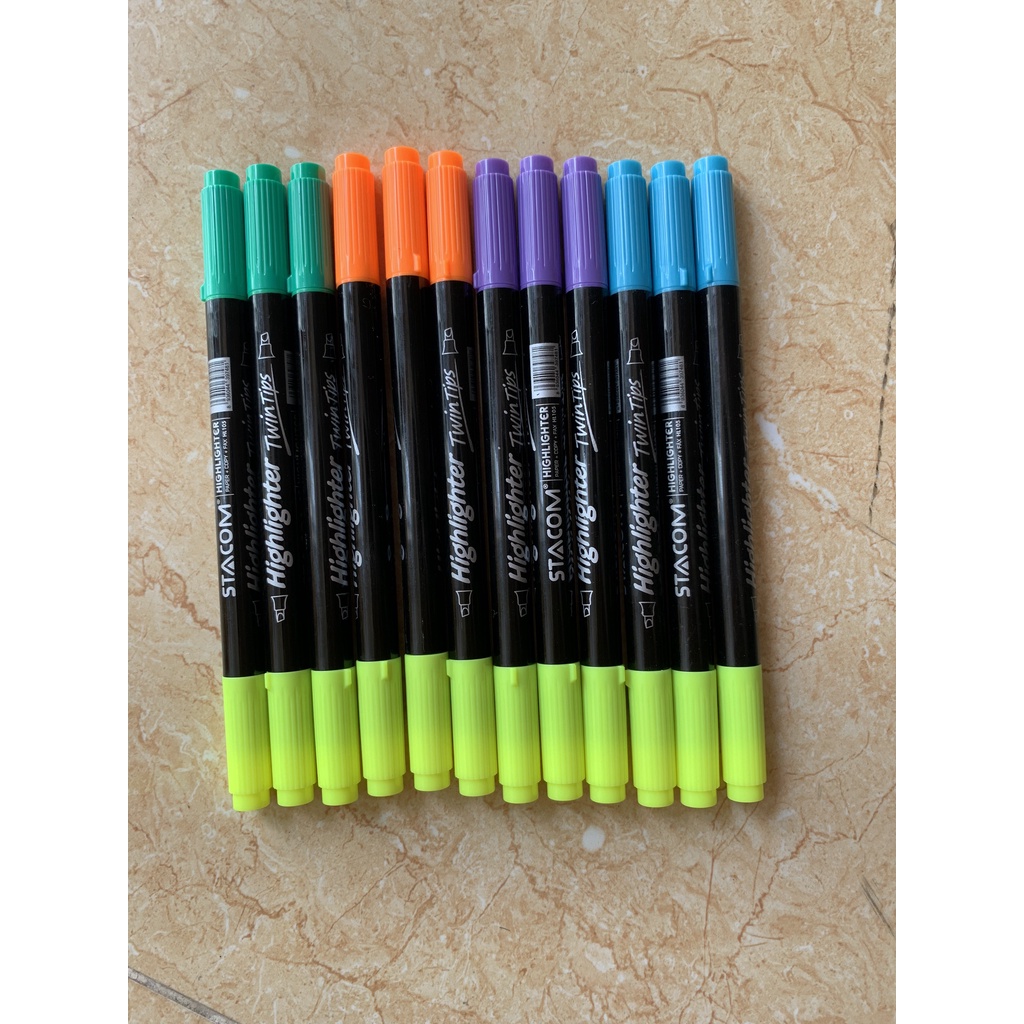 Bút Highlight Bút Đánh Dấu 2 Đầu Stacom | Shopee Việt Nam
