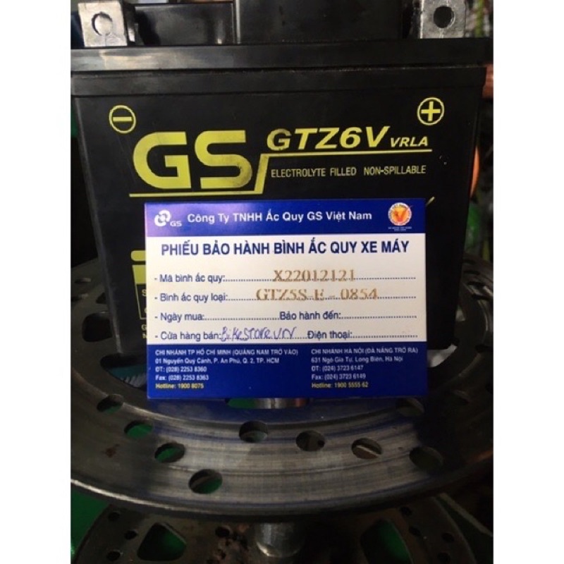 Mua Bình Ắc Quy Khô GS GTZ6V Airblade 125, Winner, Vision từ 2014, Sh ...