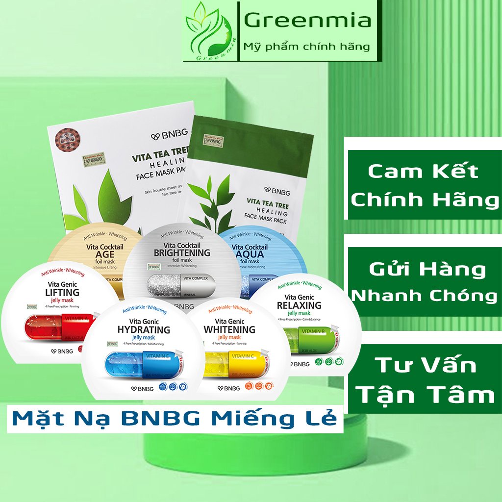 Mặt Nạ BNBG Hàn Quốc (miếng lẻ) Dưỡng Trắng Cấp Ẩm Thư Giãn Vita Genic ...