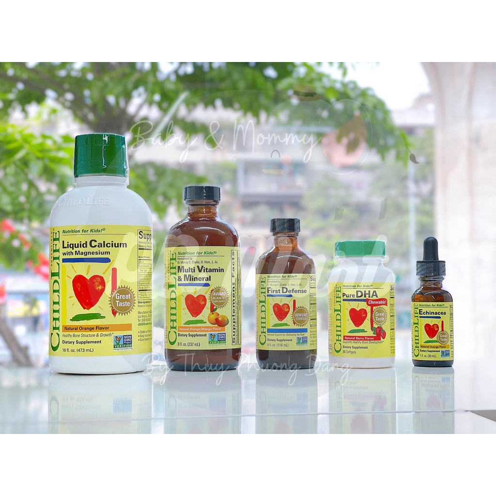 Mua Bộ sản phẩm siro vitamin tổng hợp/tăng đề kháng/canxi/DHA Mỹ CHILDLIFE (6m+) - hàng chính ...