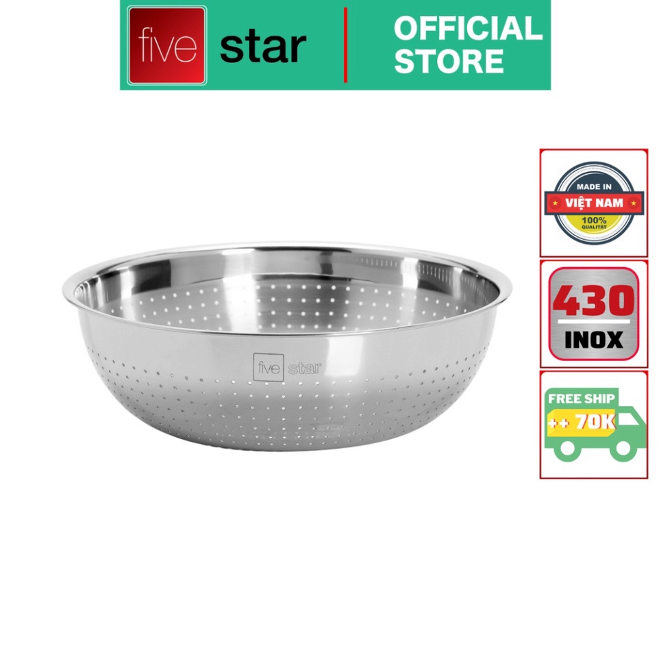 Thau Rổ lưới inox 430 cao cấp Fivestar 22cm / 26cm / 30cm / 32cm ...