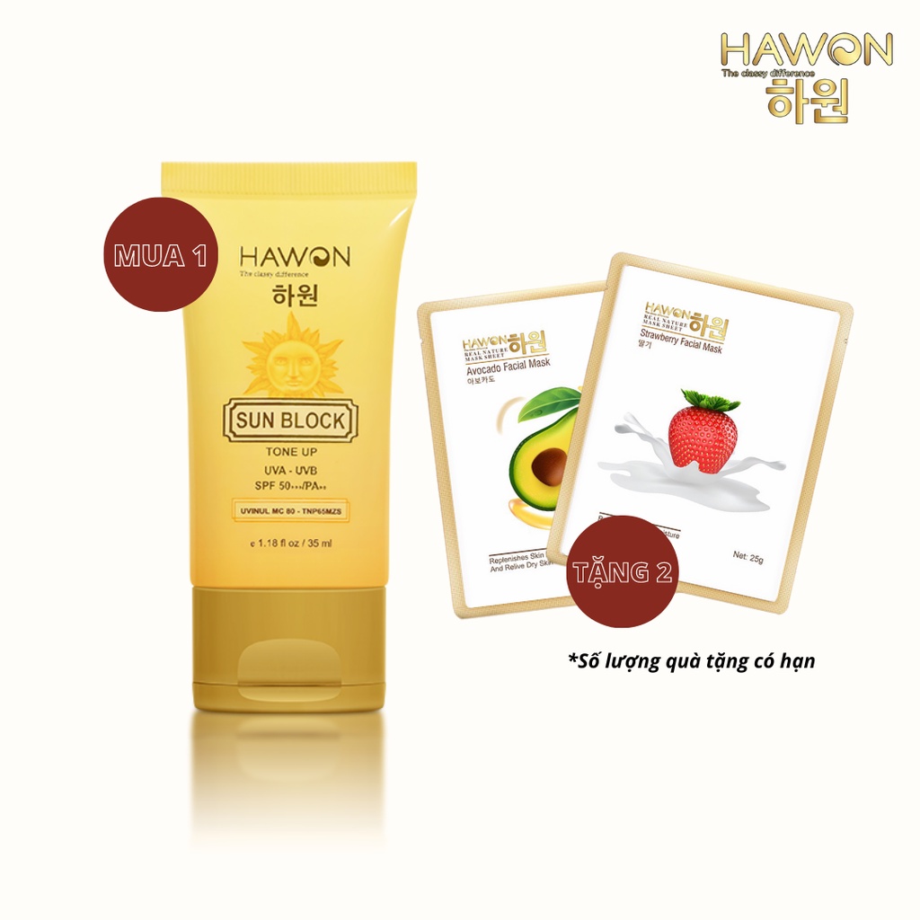 Kem chống nắng bảo vệ da trước tia UVB/UVA Sunblock HAWON - 35ml ...