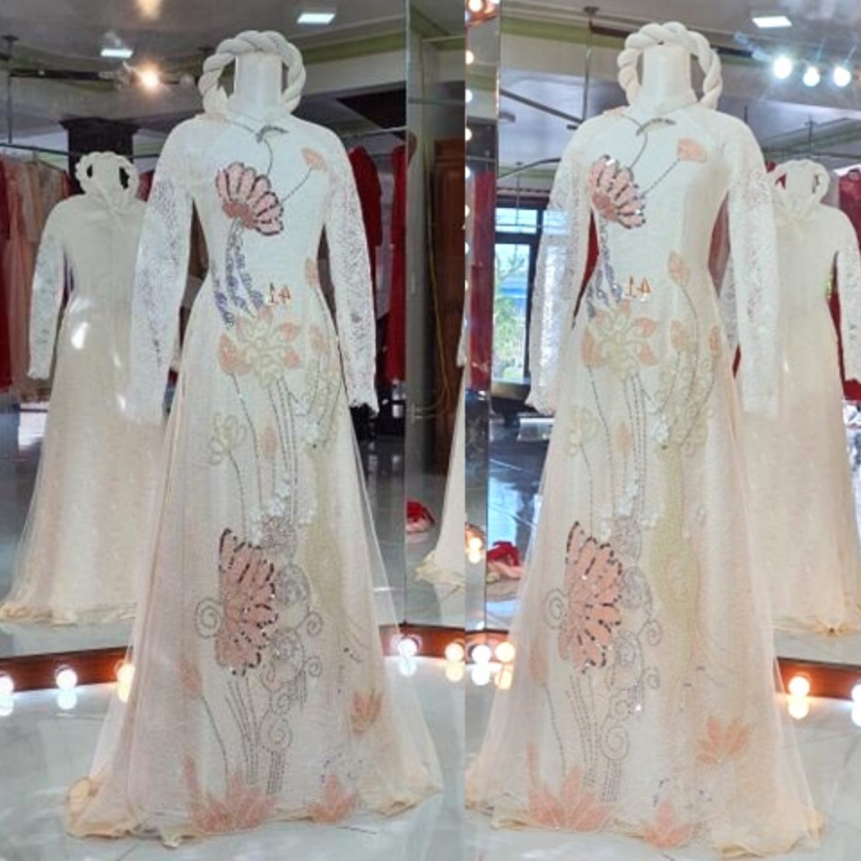 Mua Áo Dài Cô Dâu ADD16 Nữ Mặc Trong Ngày Cưới, Ăn Hỏi, Nổi Bật ĐÍnh Đá ...