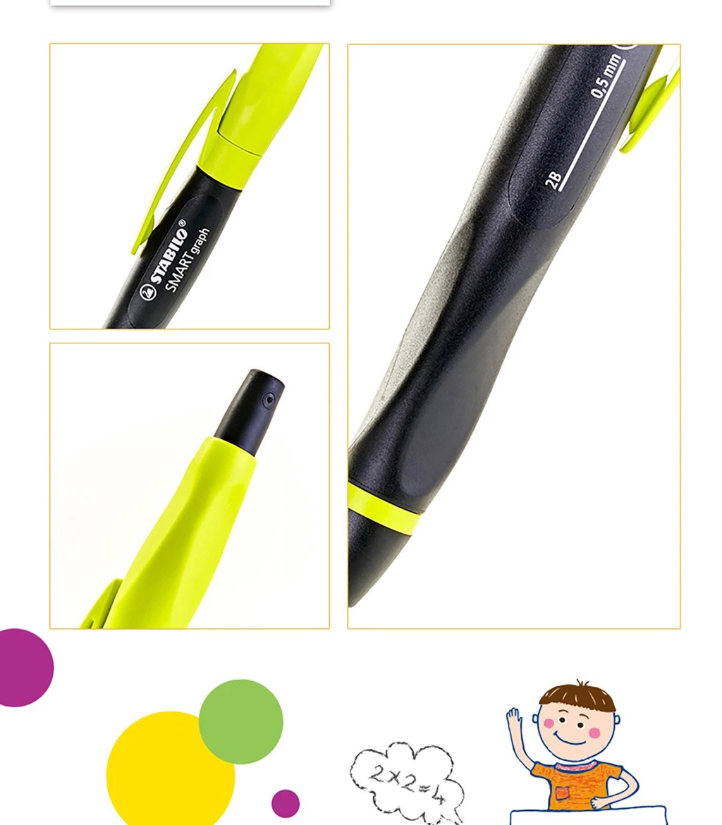 Bộ 1 cây bút chì bấm STABILO SMARTgraph 0.5mm + ruột chì PC3205R12-2B ...