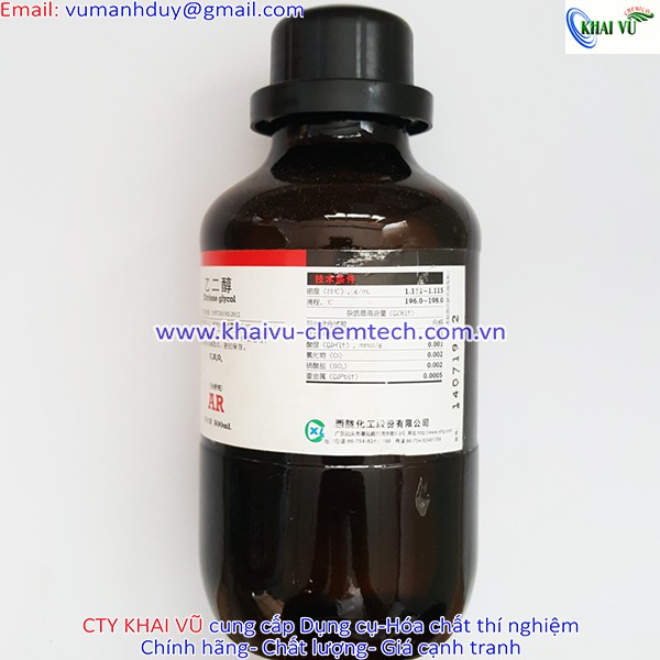 Ethylene Glycol C2H6O2 Eg Tinh Khiết Thí Nghiệm Chai 500Ml Giá Rẻ, Chỉ ...