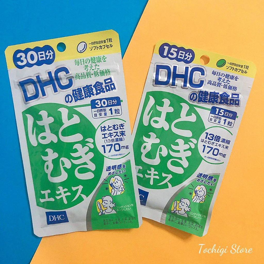 Viên uống Trắng da DHC Adlay Extract Nhật Bản 15v/gói và 30v/gói ...