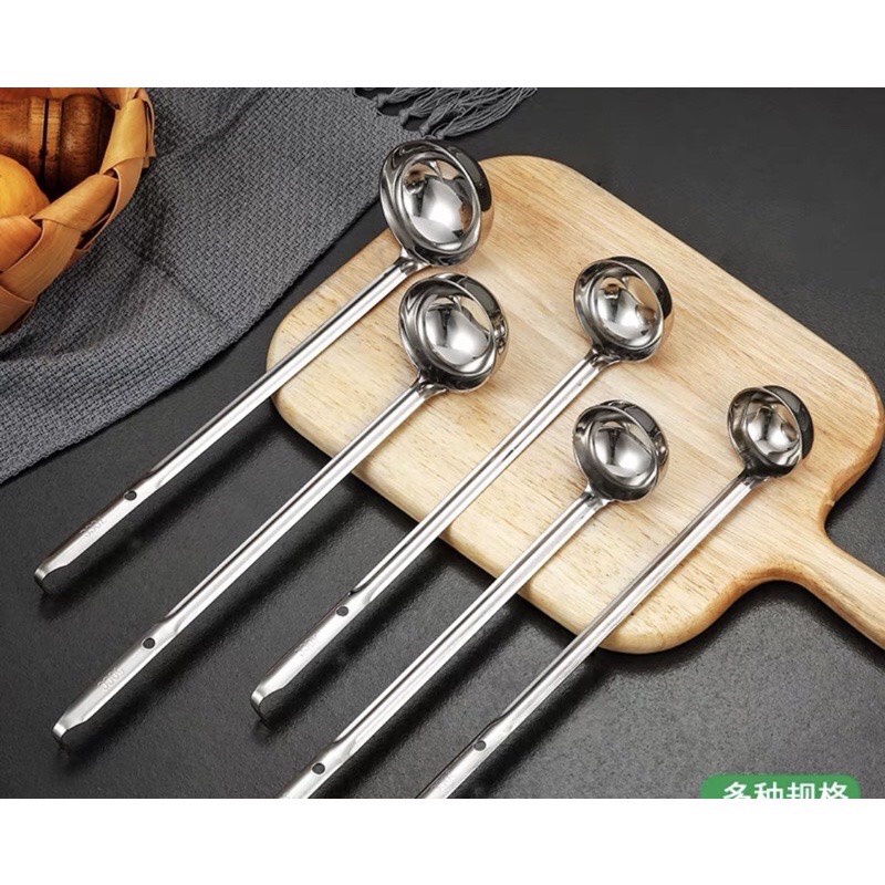 Mua muôi múc canh, nước phở, vá múc nước lèo inox 304 có móc treo TH ...