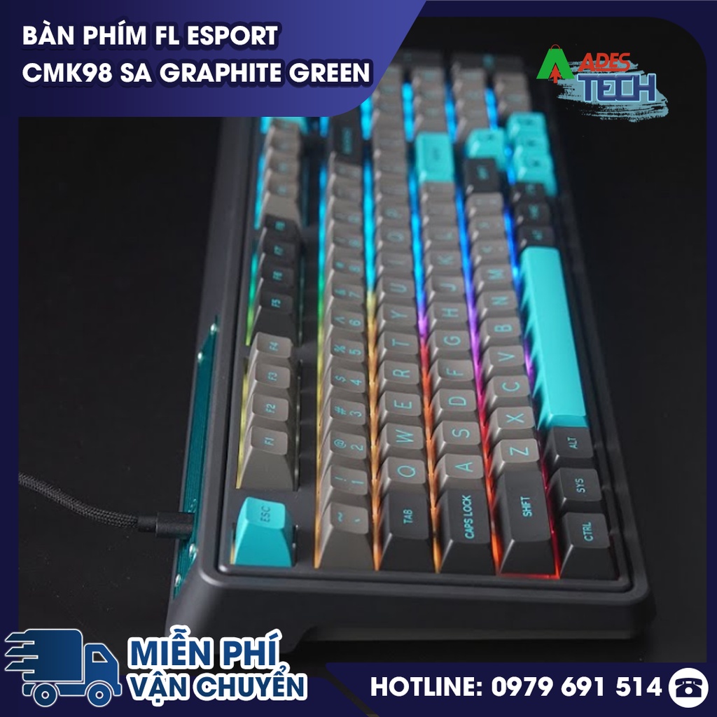 Mua Bàn phím Cơ Gaming FLEsport CMK98 SA Graphite Green | Bàn Phím Cơ ...