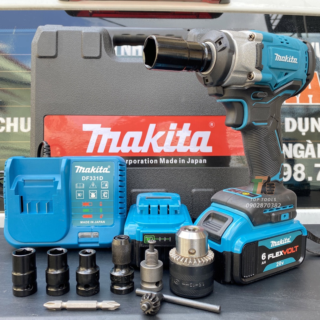 Mua Máy Siết Bulong Makita, máy bắn bulong, Mẫu 2022 mạnh mẽ và êm hơn, Pin 20v 10Cell, Động cơ ...