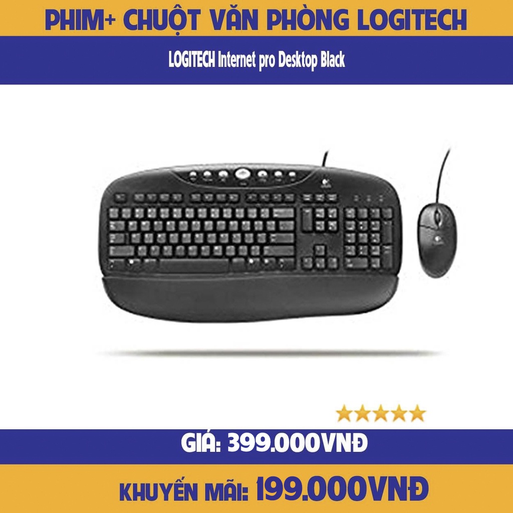 bàn phím LOGITECH Internet pro Desktop Black-hàng chính hãng | Shopee ...