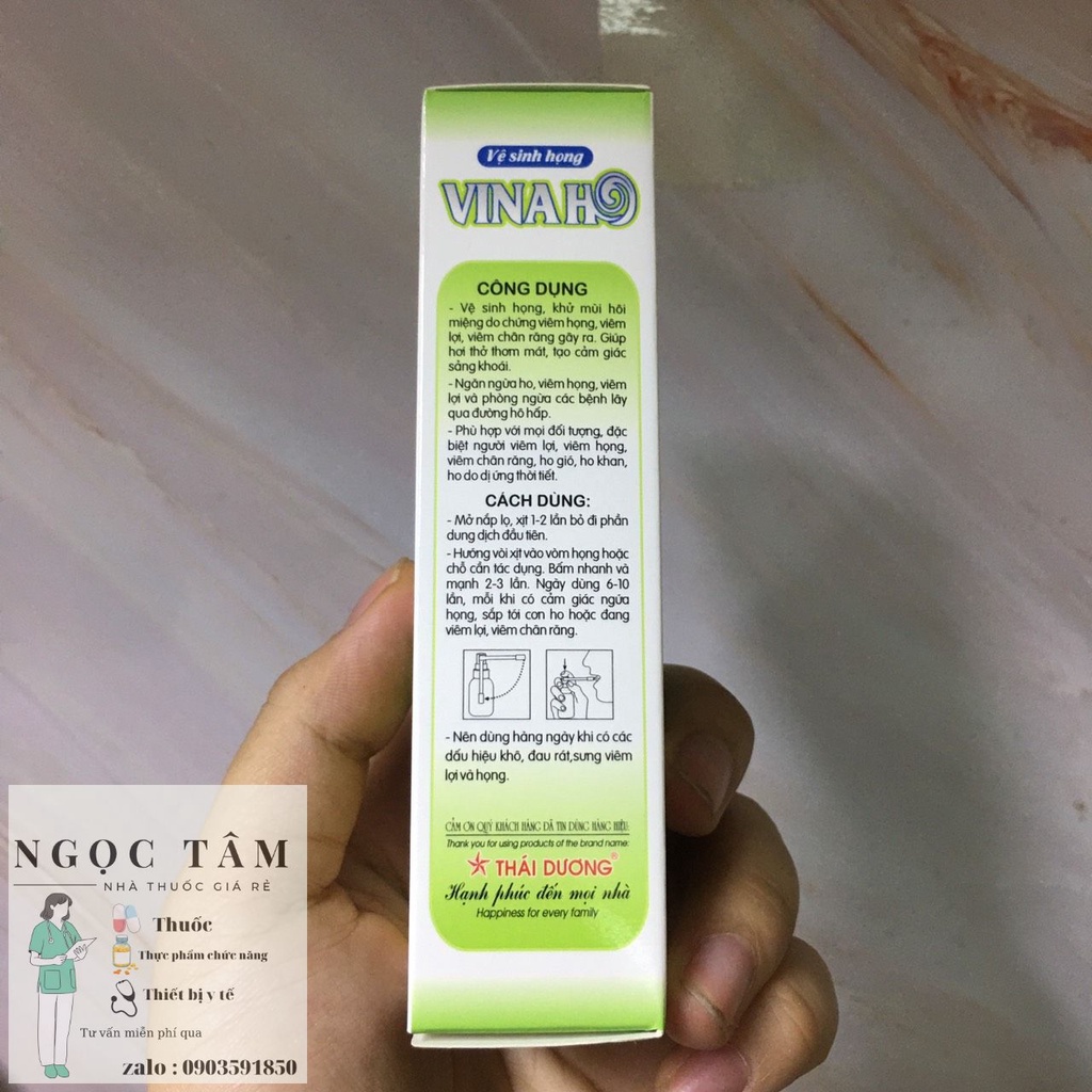 Mua Xịt họng Vinaho Thái Dương - Giảm ho, Vệ sinh họng, khử mùi hôi ...