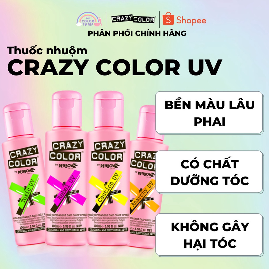 [Part 3] Thuốc nhuộm phản quang tia UV - Crazy Color Neon UV Semi ...