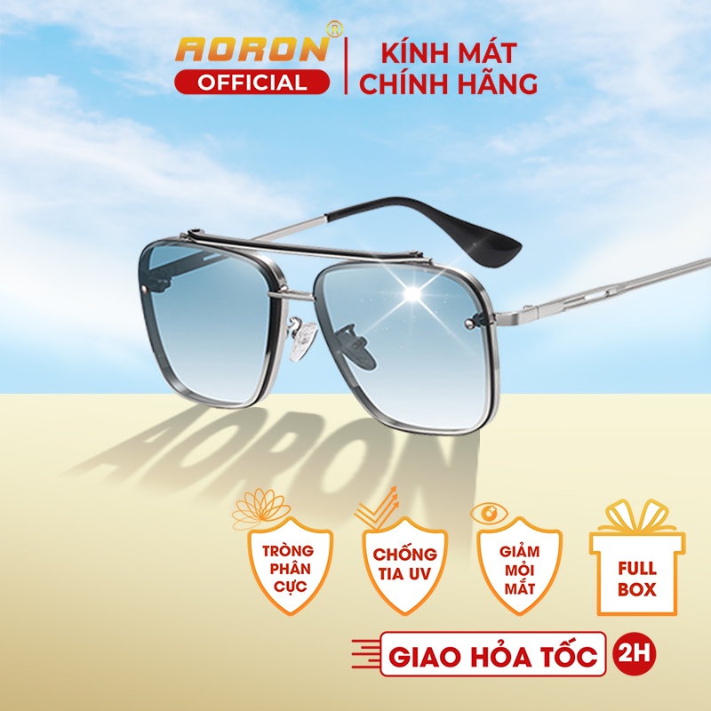 Kính Mát Nam Nữ AORON Gọng Vuông Mắt Gradient Phong Cách Thời Trang ...