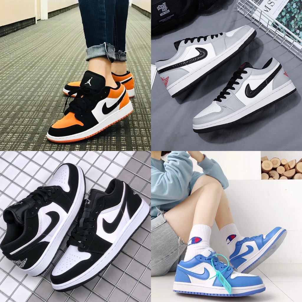 Giày JD1 LOW thể thao sneaker JORDAN 1 CỔ THẤP các màu Hot trend Đen ...