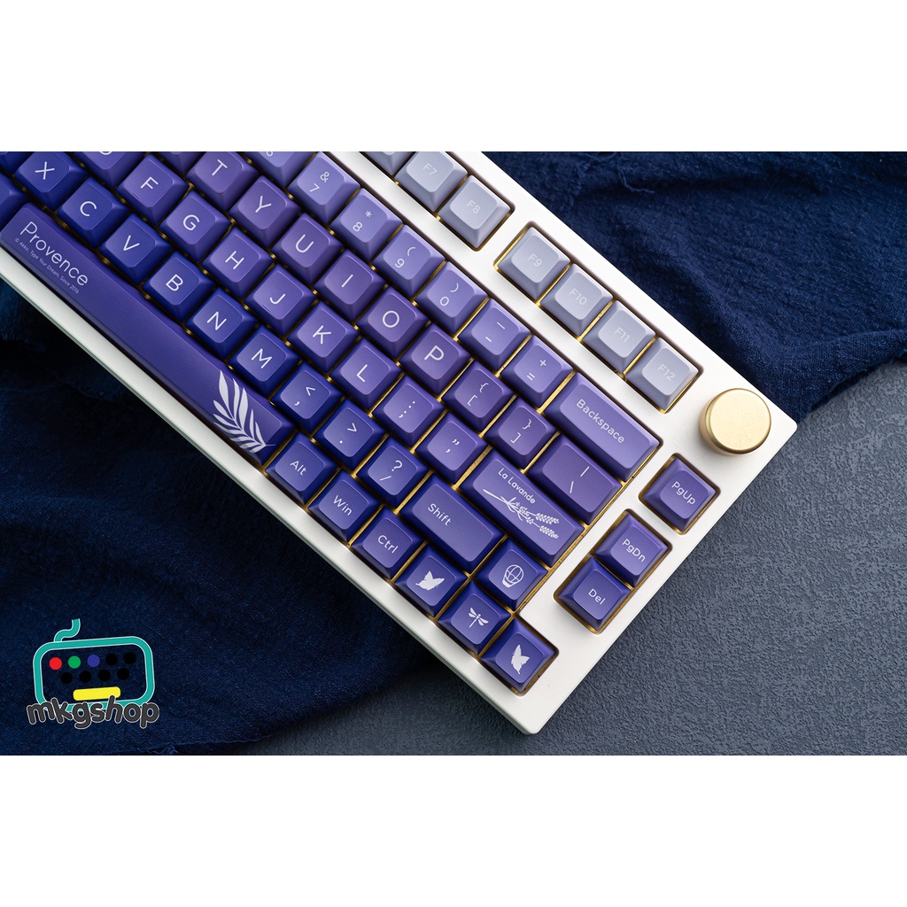 Keycap AKKO Provence Lavender, Nhựa PBT In Nhiệt Dyesub, 125 Nút Bàn ...