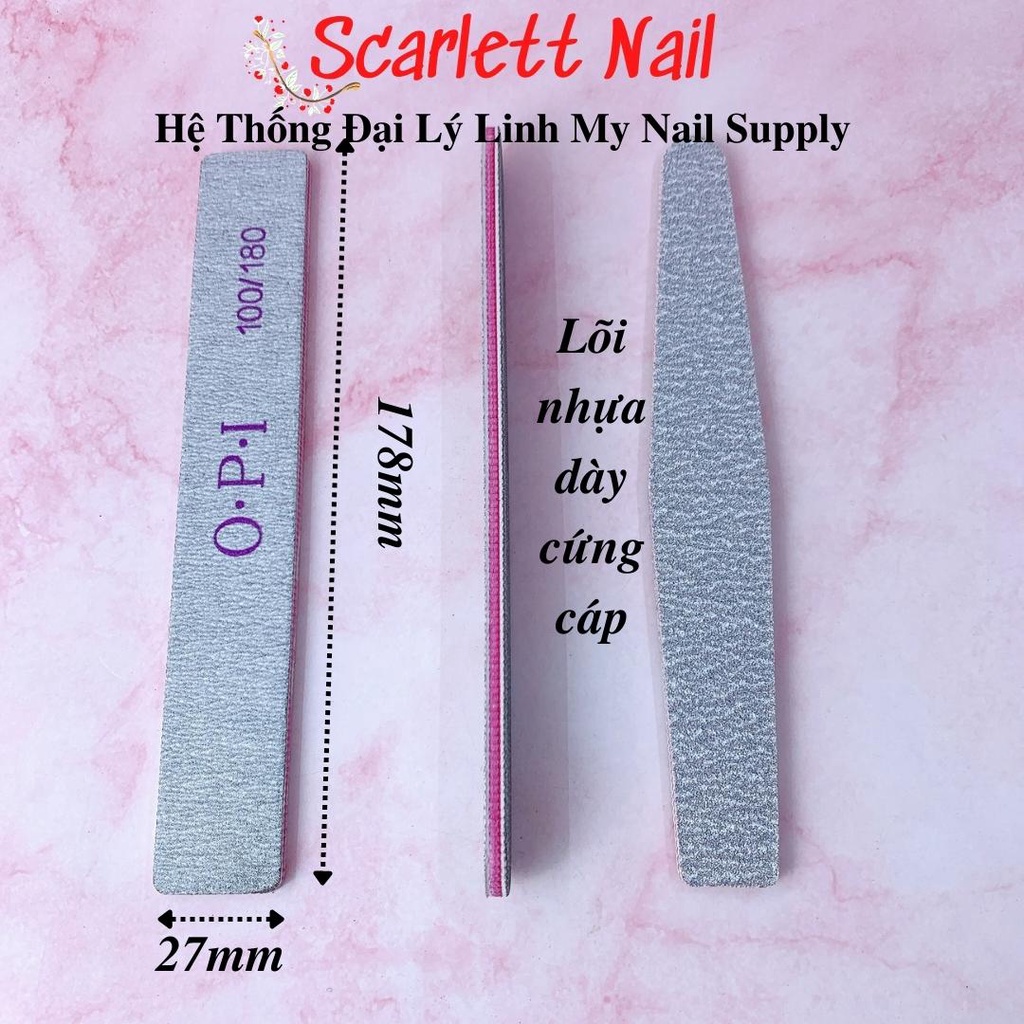 Dũa Móng Tay OPI Chữ Tím Độ Nhám 100180 - Dũa Móng Gel Móng Tự Nhiên ...