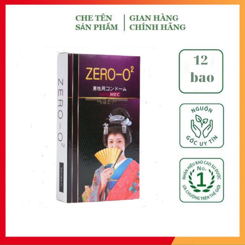 Bao cao su Zero - O2 ( nhật bản ) (1 hộp /12 cái) | Shopee Việt Nam