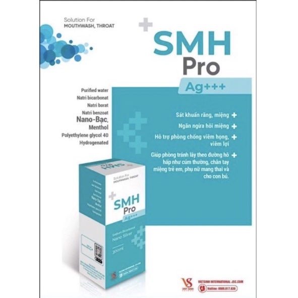 Mua Nước súc họng SMH PRO AG+++ 300ml giá rẻ nhất | TecKi.Vn