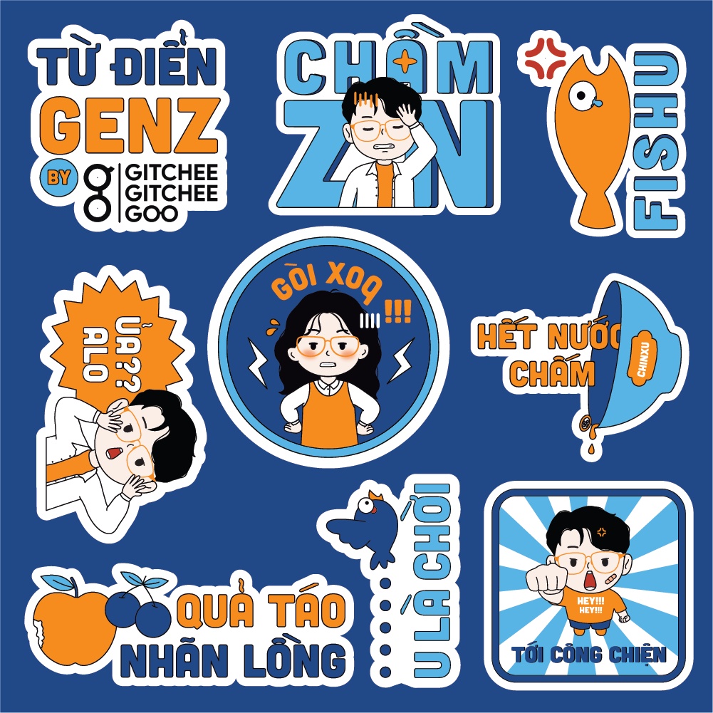 Mua Sticker "Từ điển GenZ" by Gitchee-Goo, Sticker dán laptop, hình dán ...