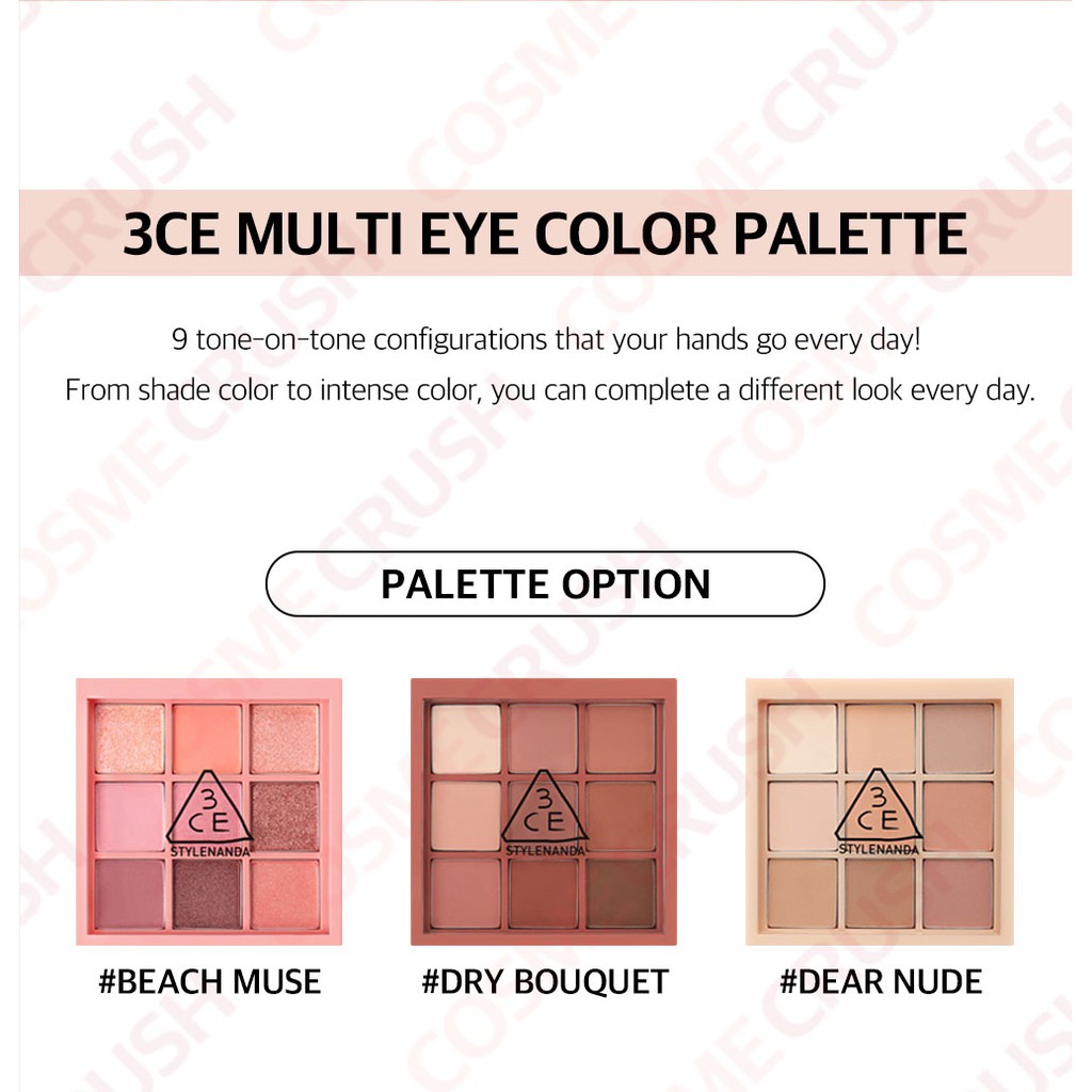 (Hàng Mới Về) Bảng Phấn Mắt 3ce Nhiều Màu Trang Điểm Đa Năng // 3CE ...