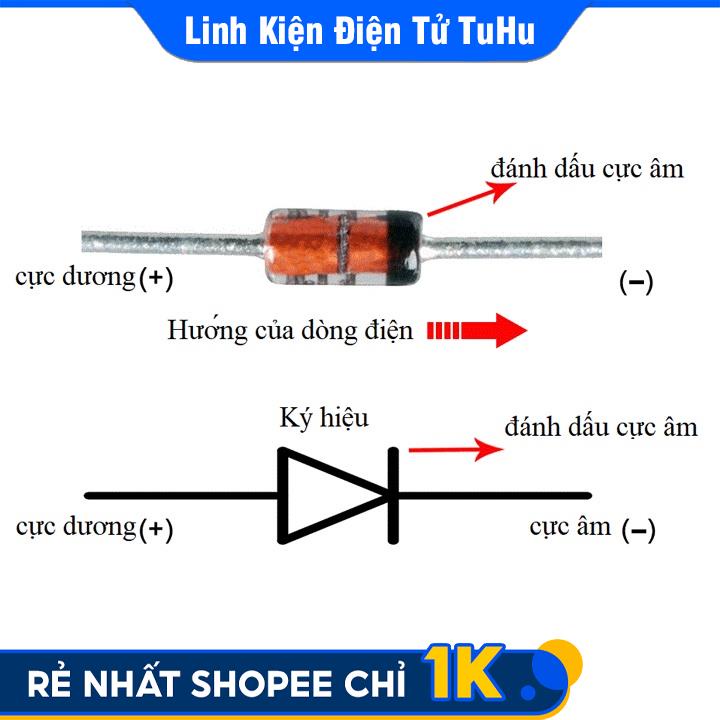 Mua Bộ 4 Diode diot zener 1N4148 DIP 100V 4nS 450mA giá rẻ nhất | TecKi.Vn