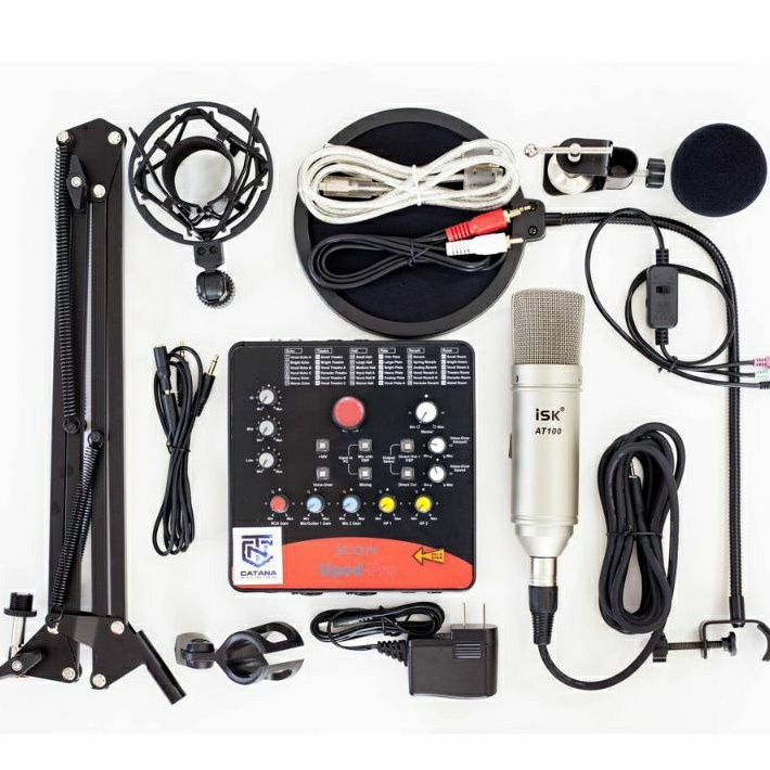 Combo mic ISK AT100 và sound card Icon Upod Pro đầy đủ phụ kiện ...