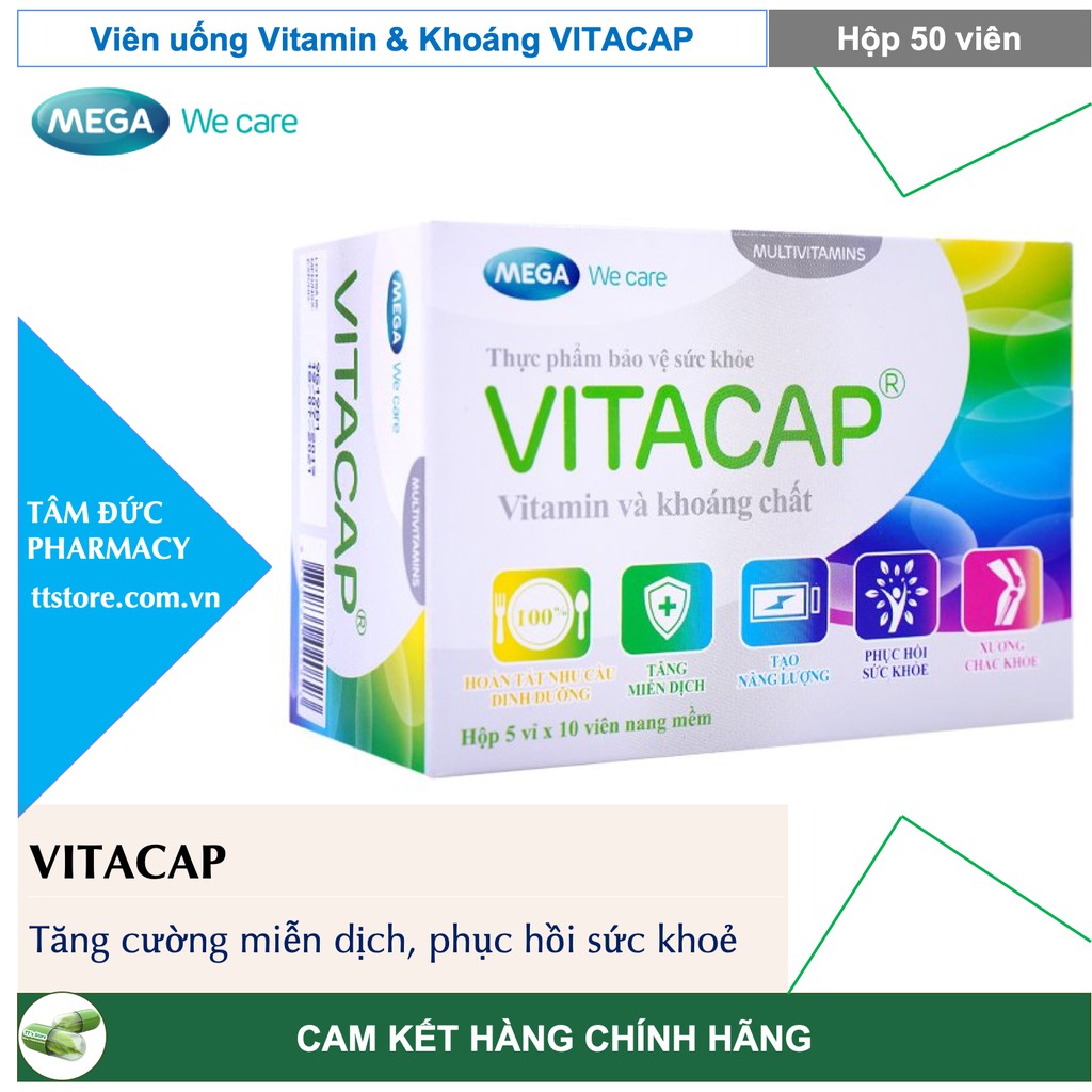 VITACAP Hộp 50 viên - Mega We Care - Bổ sung Multivitamin và khoáng ...