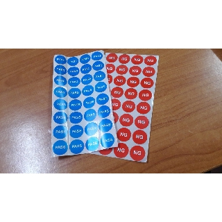 Tem tròn dán lỗi. Đường kính 1cm, 2cm, 2.5cm. Tem QC - PASS - NG ...