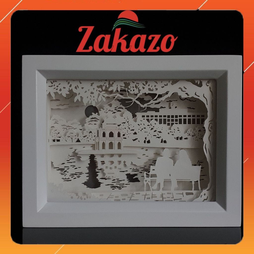 Mua Lightbox kirigami Đèn ngủ 3D, Hồ Gươm, tranh giấy Led 3D hồ Hoàn ...