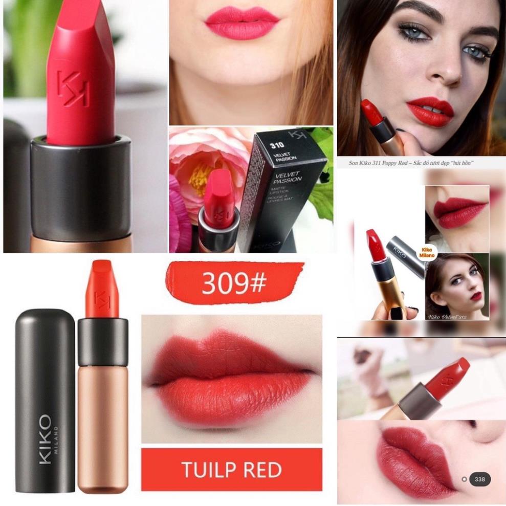 Tổng hợp các tông màu son kiko velvet passion màu nào đẹp theo xu hướng