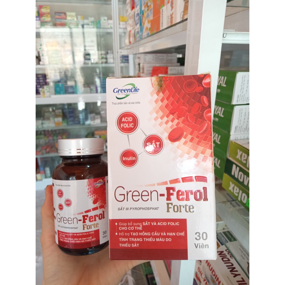 Viên sắt Green-Ferol Forte lọ 30 viên | Shopee Việt Nam