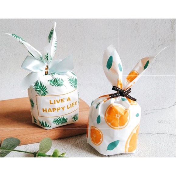 Túi lụa thắt nơ gói bánh LIVE A HAPPY LIFE | Shopee Việt Nam