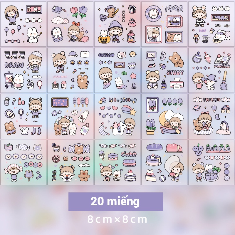 Mua Bộ Sticker hình dán dễ thương sáng tạo và giấy bộ nhãn dán trang ...