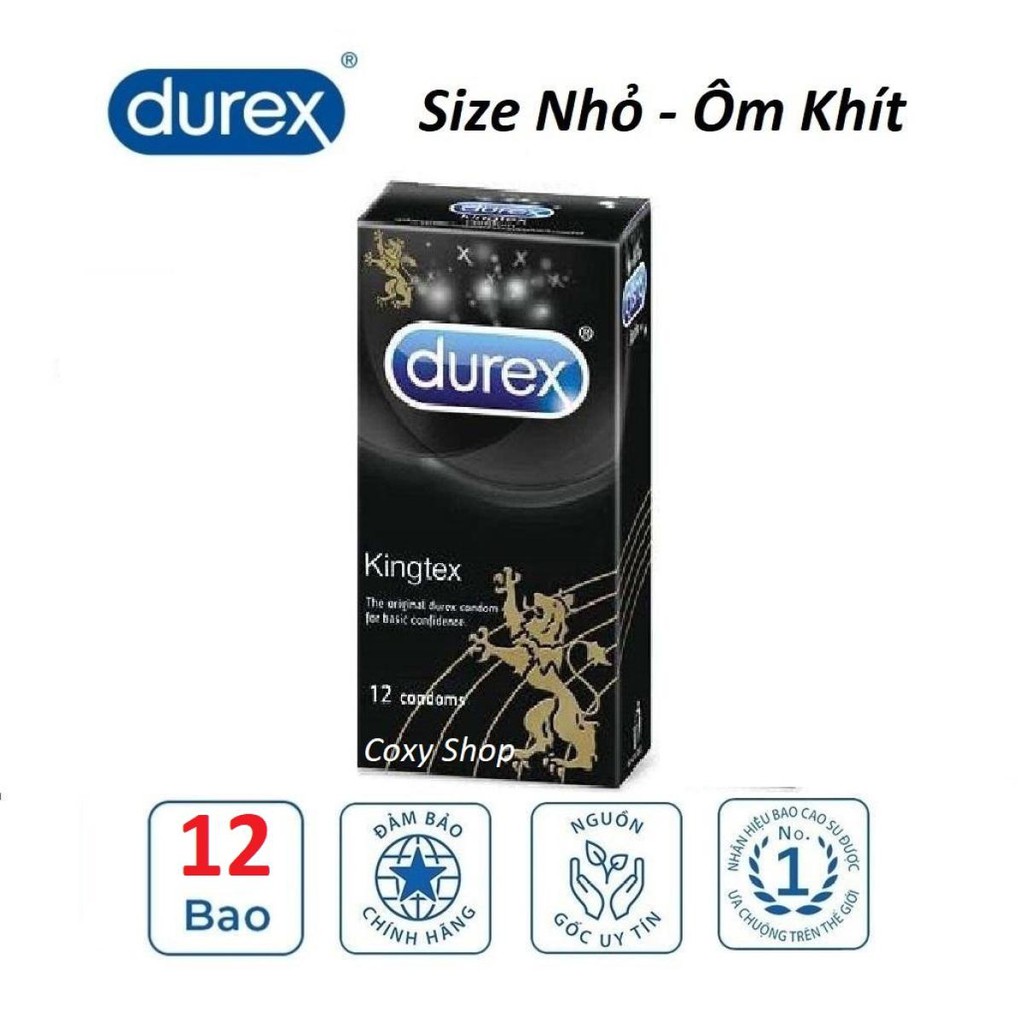 Bao cao su Durex Kingtex 12s size nhỏ khỏi lo tuột 49mm | Shopee Việt Nam