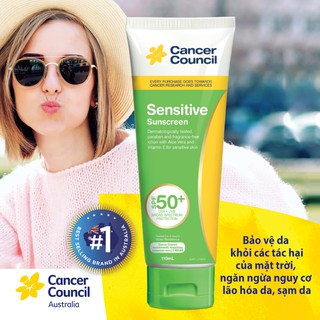 Kem Chống Nắng Cancer Council Sensitive Dành Cho Da Nhạy Cảm SPF50 ...