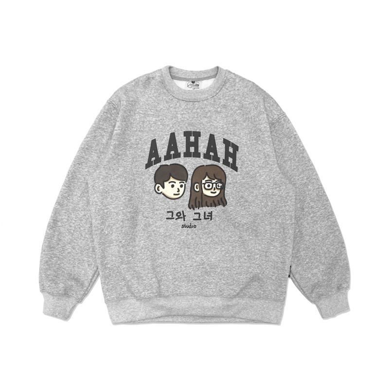Áo Sweater Nỉ Màu AAHAH Studio Cartoon Form Rộng - MixASale