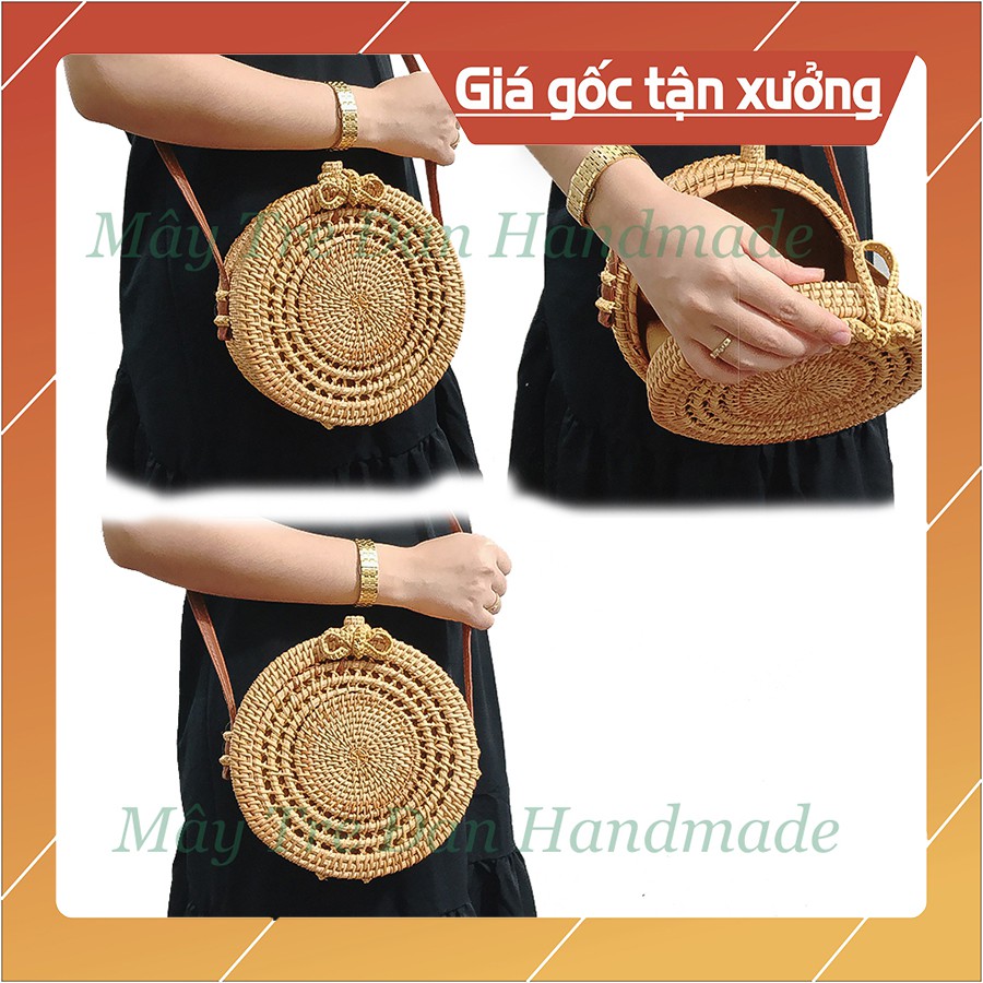 Mua Túi Xách Mây Tre Đan, Kích Thước 20x8, Lót Vải Bên Trong giá rẻ ...