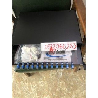 Hộp đấu nối sợi quang SM 24 khớp nối sc dạng trượt 1U mã 760241651 ODF ...