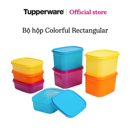 Bộ 8 hộp Tupperware Colorful Rectangular | Shopee Việt Nam