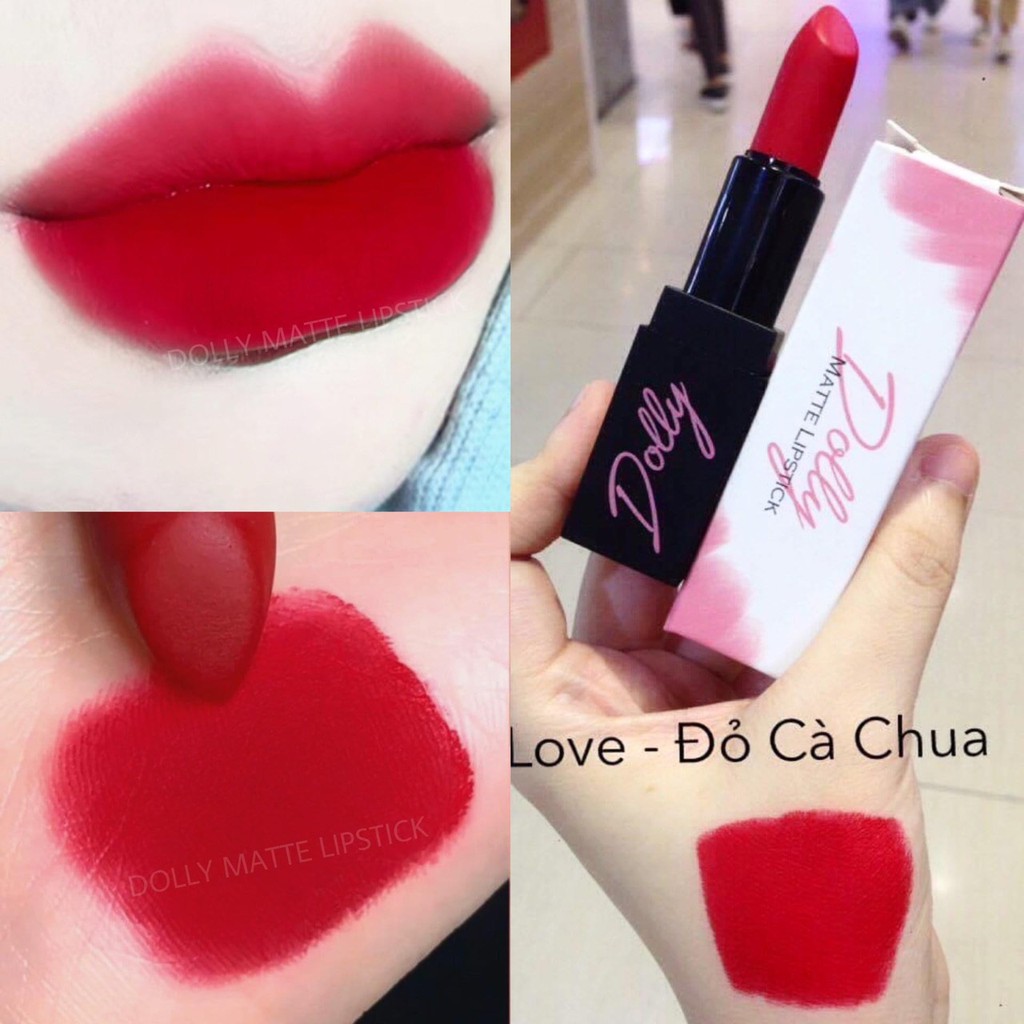 Mua Son Thỏi, Son Lì, Son DOLLY Không Chì Chất Lượng Chính Hãng Màu Đỏ ...